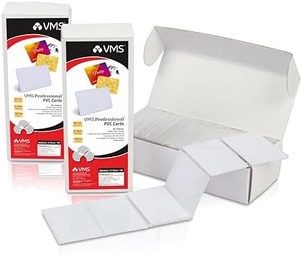 VMS Professional Blank PVC Card Contact IC/Smart Card 100 Cards ...