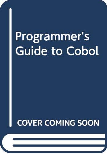A programmer's guide to COBOL (Van Nostrand Reinhold data processing series): Harrison, William ...