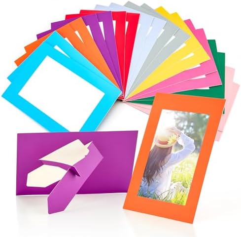 Amazon.com: 50 Packs Paper Picture Frames 4x6in, Multicolor Standing ...