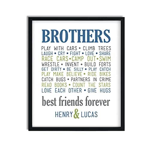 Amazon.com: Brother Rules Paper Art Print | Brother Wall Art | Brother ...