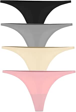 Amazon.com: Ayshie Women's Seamless G-string Thong Panties Multi-Pack ...