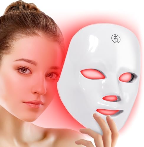 Amazon.com : SHALAC LED Light Therapy Mask(FM-01), Blue & Red Light ...