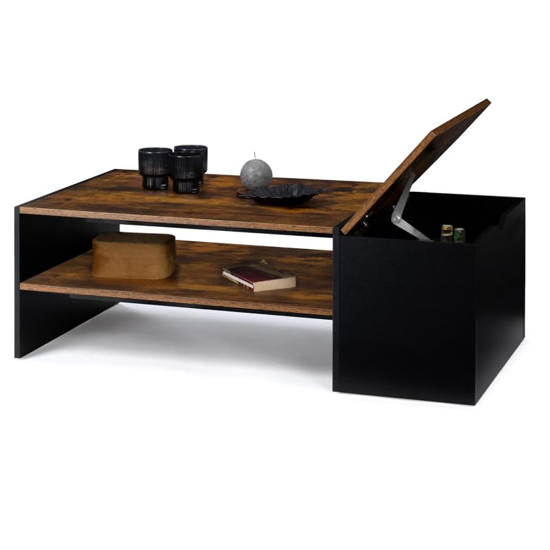 IDMarket - Table Basse Bar contemporaine rectangulaire IZIA avec Coffre ...