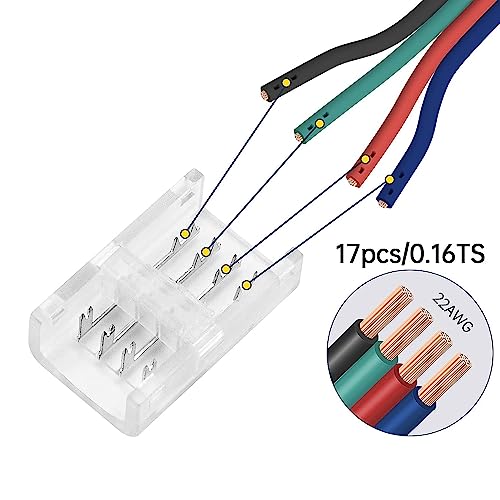 YUTOKEER RGB LED Connector – 4-Pin RGB LED Strip to Strip Connector ...
