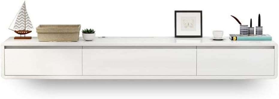 Amazon.com: LAKIQ Nordic Wall-Mounted TV Console Solid Wood Floating TV ...