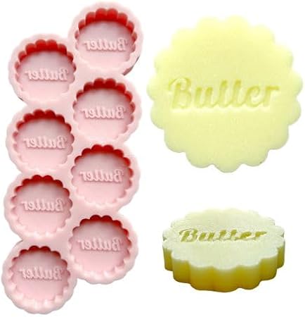 Amazon.com: Custom Silicone Butter Mold, Personalized Scalloped Circle ...