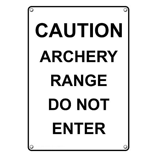 Amazon.com: Weatherproof Plastic Vertical Caution Archery Range Do Not ...