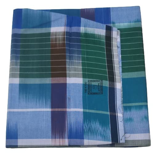 Buy Lungi Blue Fancy Kattari Design - Lock Brand Soft Quality Lungi A11 ...
