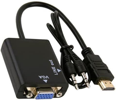 Cabo Conversor VGA para HDMI com Áudio e Vídeo 1080p Alimentação por ...