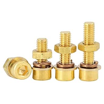 Wshao-Socket Cap Screws M3 M4 M6 M8 Four-in-one Brass Bolt Flat Gasket ...