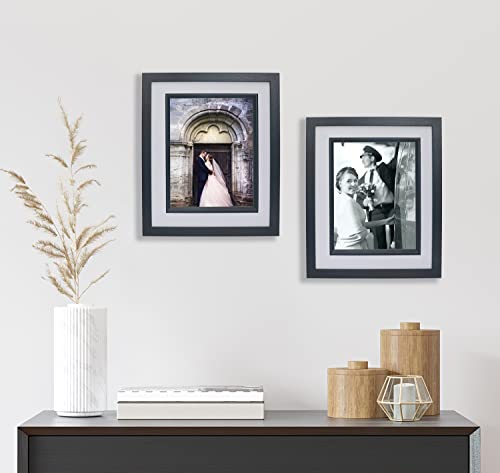 YiPinYin Black 8×10” picture Frame With moveable Inlay and Mount for 6 ...