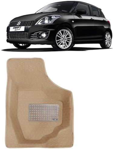 KINGSWAY® 4.5D Car Floor Foot Mats Compatible with Maruti Suzuki Swift (Year 2011-2017), Top ...