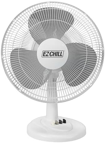 Amazon.com: EZ-CHILL 16” Oscillating Table Fan with Adjustable Tilt ...