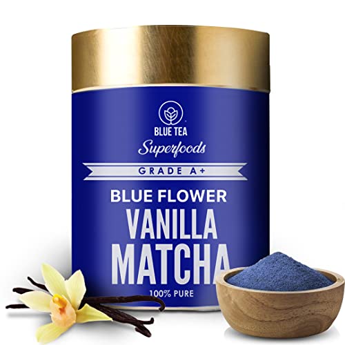 BLUE TEA - Butterfly Pea Vanilla Matcha Powder (1.76 Oz) | Blue Matcha ...