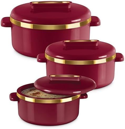 Amazon.com: Casserole set For Kitchen | Inner Stainless Steel Casserole | Keeps Food hot & Fresh ...