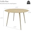 Amazon.com - HIPIHOM 43.3 Inch Cream Round Dining Table for 4, Space ...