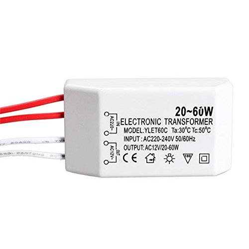 Amazon.com: 20-60W 12V Halogen LED Lamp Electronic Transformer ...