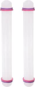 Amazon.com: HARFINGTON 2pcs Fondant Rolling Pin 13 Inch x 1.38 Inch ...