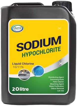 JOVS Sodium Hypochlorite 20 L - High Strength (10% -11%) Patio, Brick ...