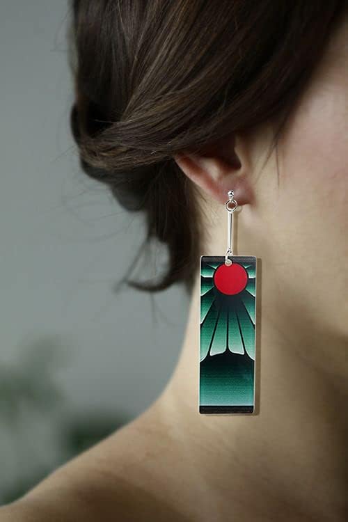 Amazon.com: KAERUN 12 Pairs Women's Tanjiro Earrings Anime Demon Slayer ...