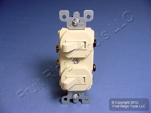 Leviton 5224-I Combo Switch, Decora Light, 15A 120V 1-Pole, Non ...