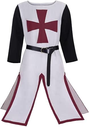ADuchessCos Medieval Warriors Knight Crusader Costume Men Cross Tabard ...
