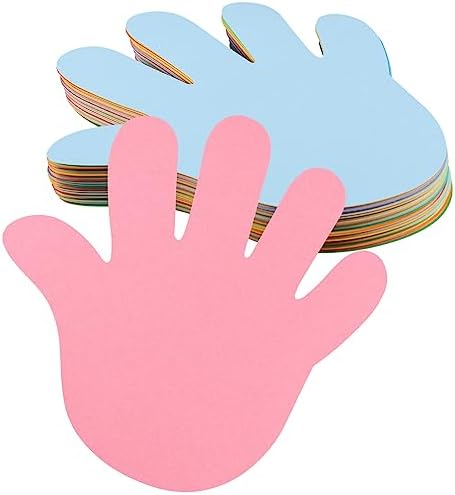 72 Pcs Hand Cutouts, Colored Paper Die Cuts, Blank Handprint Cutouts ...