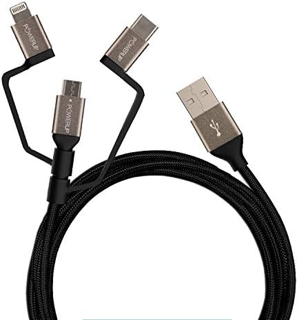 POWERUP 3in1 Multiple USB Charging Cable USB-A to Micro USB/Type C ...