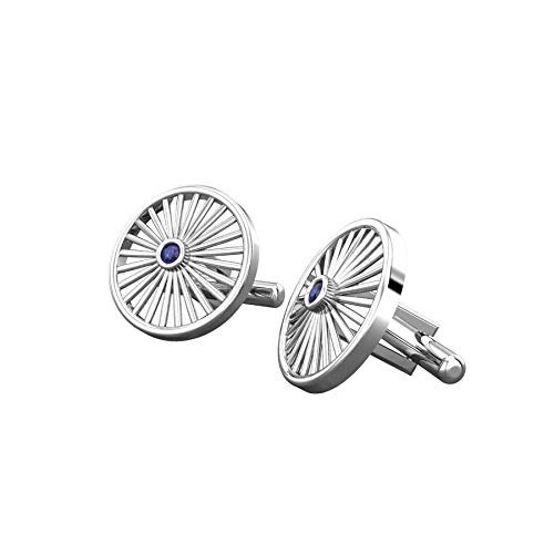 Buy Jewel Samarth 925 Sterling Silver Ashok Chakra Cufflink for Men at ...