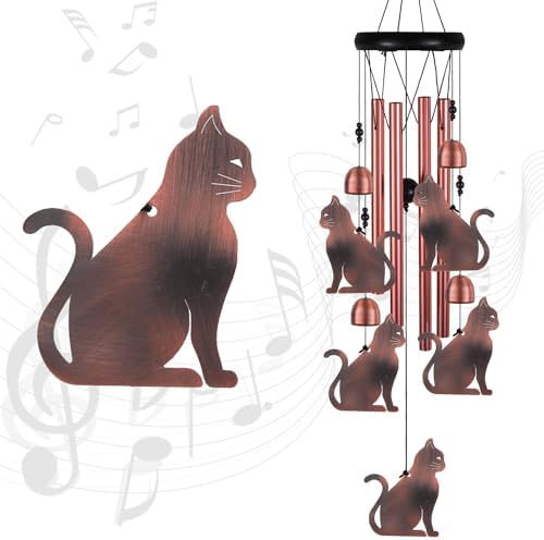 Amazon.com : Jacob's Little Piper Wind Chime, Cat : Patio, Lawn & Garden