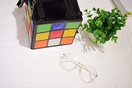 Women's Cute cube Shape Handbag Magic Shoulder Bag Clutch Bag, Colorful ...