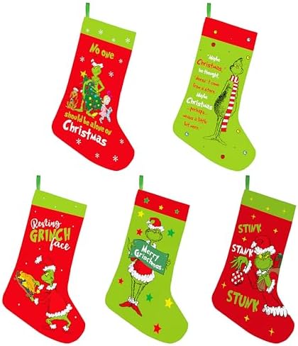 Amazon.com: Funny Christmas Stocking, 5 Pack 16 Inch Large Xmas ...