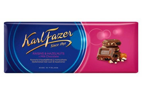 Amazon.com : 9 Bars of Karl Fazer Finland Milk Chocolate with Raisins ...