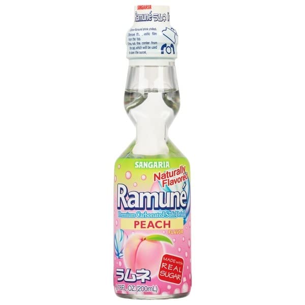 Amazon.com : Ramune, Peach Soft Drink, 200 mL : Grocery & Gourmet Food