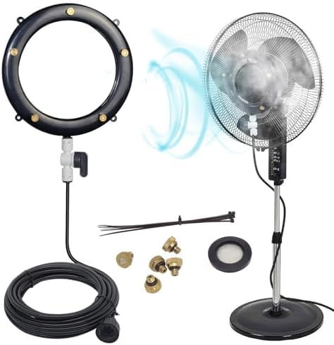 Amazon.com: MEIMEITOU Fan Misting Kit,The misting Ring with 5 Brass ...