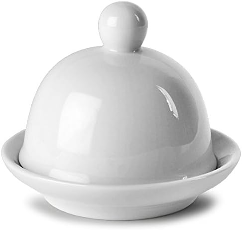 drinkstuff Moonlight Round Covered Butter Dish 9 x 6.5cm | Butter Pat ...