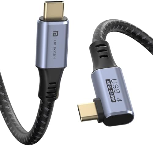 Portronics Flash C2 240W Type C to Type C Cable With 40Gbps Data ...