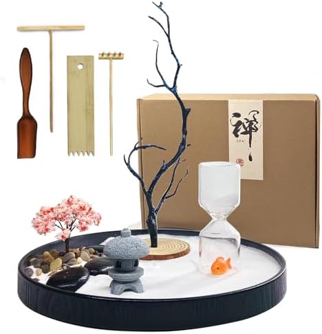 Amazon.com: allowander Zen Garden for Desk, Pink Flamingo Premium Sand ...