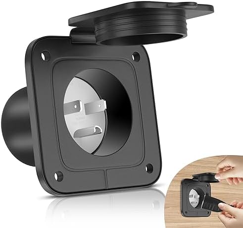 Leviton 5278-CWP 15 Amp, 125 Volt, Power Inlet Receptacle, Straight ...