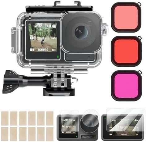 TELESIN Waterproof Case for DJI Action 5 Pro Action 4/3 Camera, with ...