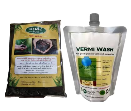 PLANET NATURAL Vermi Wash & Premium Vermicompost Combo for Vibrant ...