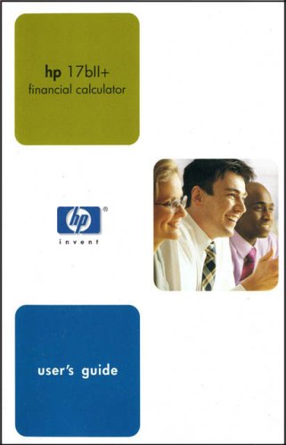 HP 17BII+ Financial Calculator Owner's Handbook and Problem-Solving ...