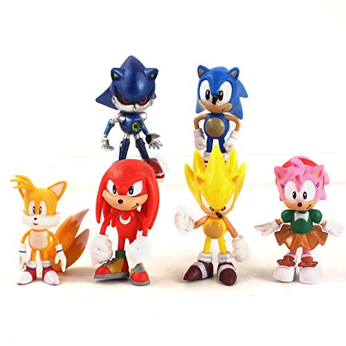 Buy Sonic The Hedgehog 6-7cm 6pcs/Set Sonic Figures Toy Characters ...