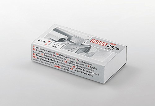 Amazon.com : NOVUS Super staples, 24/6, galvanised (1000 pieces), you ...
