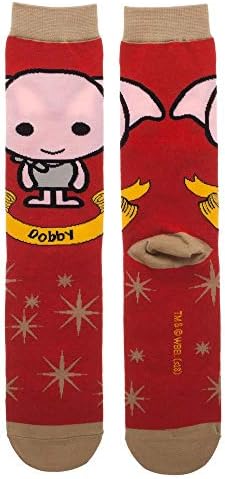 Amazon.com: Harry Potter & Dobby Cartoon Bobblehead Crew Socks - 2-Pack ...