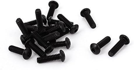 Amazon.com: uxcell M3 x 40mm Alloy Steel Hex Bolt Socket Head Cap Screws Black 50 Pcs ...