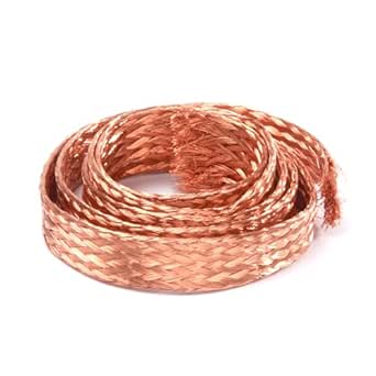 Flat Copper Braided Grounding Strap 1 Meter Length 5-100mm Width(Width ...