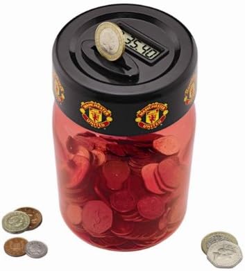 Manchester United Coin Counting Money Jar : Amazon.co.uk: Home & Kitchen