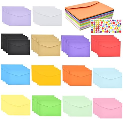 XAVSWRDE 70 PCS Mini Envelopes Small Coloured Envelopes Tiny Colourful ...