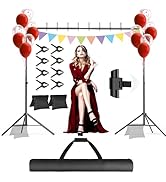 Amazon.com : GLOSHOOTING 10x7.5ft Backdrop Stand with Wheels, Heavy ...